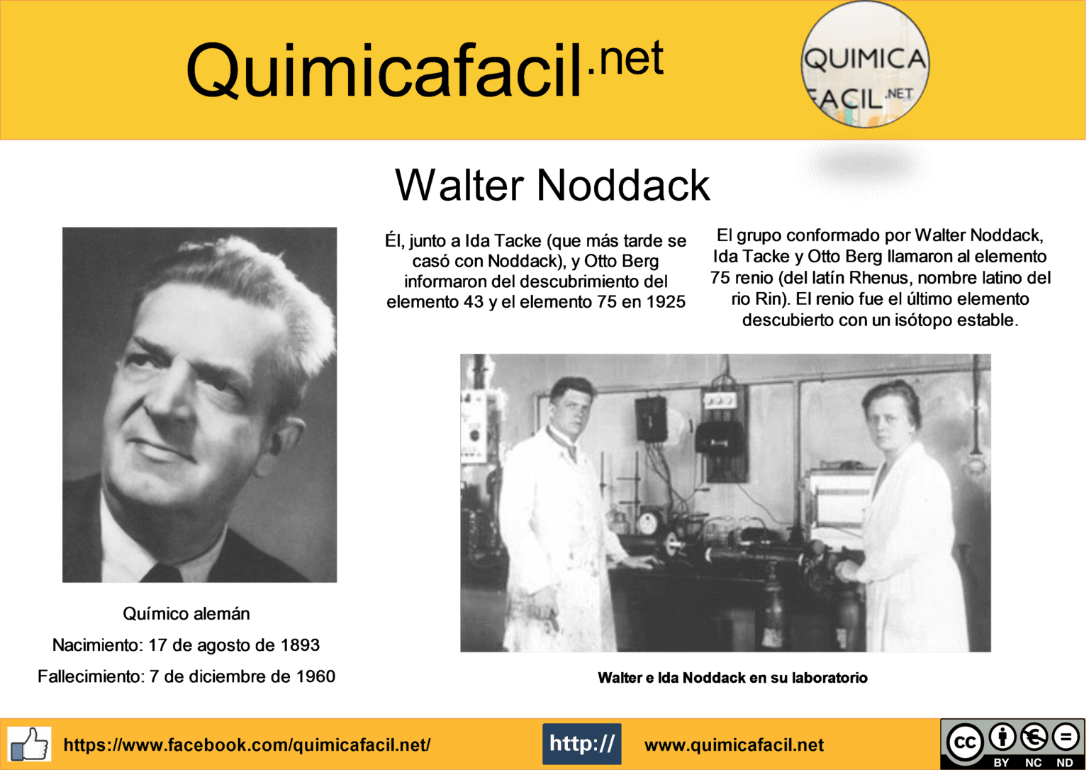 Walter Noddack • Biografias Quimicafacil.net