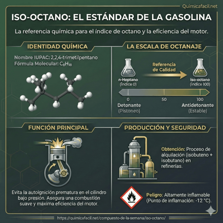Iso-octano • Compuesto de la semana • Quimicafacil.net